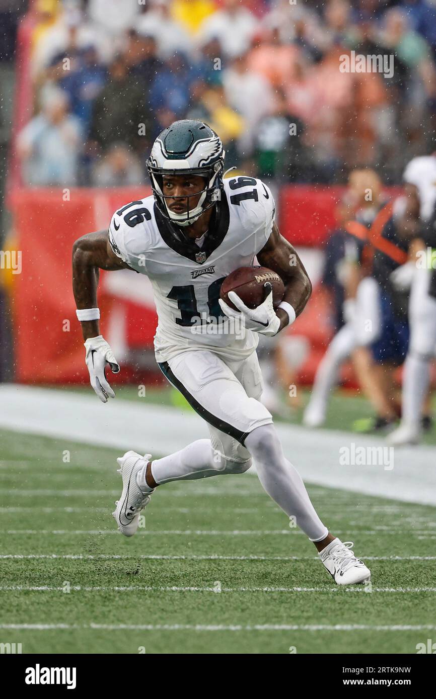Philadelphia Eagles' Quez Watkins runs against the New England Patriots ...