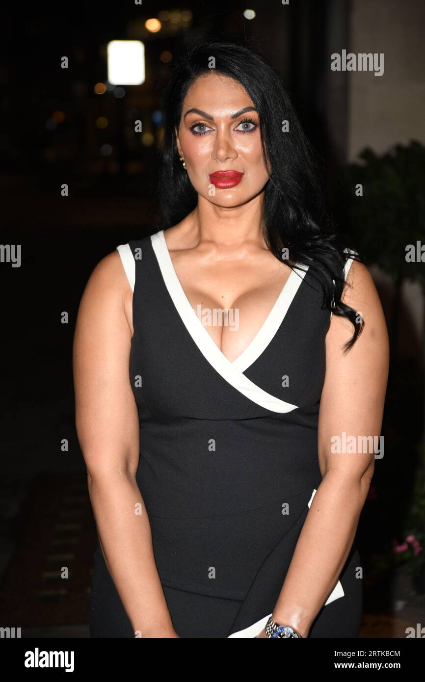 Actress Jeanine Nerissa Sothcott leaving dinner at Sartoria Restaurant ...