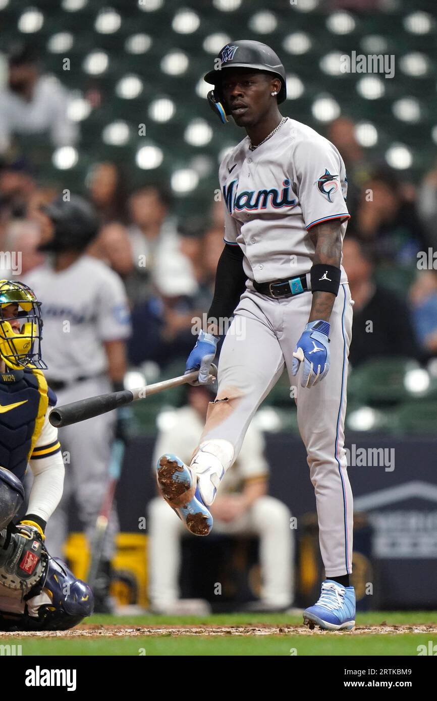 Miami Marlins' Jazz Chisholm Jr. bats during the sixth inning of a ...