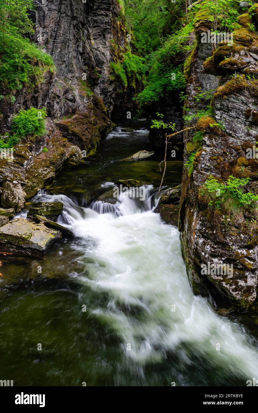 Bordalsgjelet is an incised stream through rock near Vossevangen ...