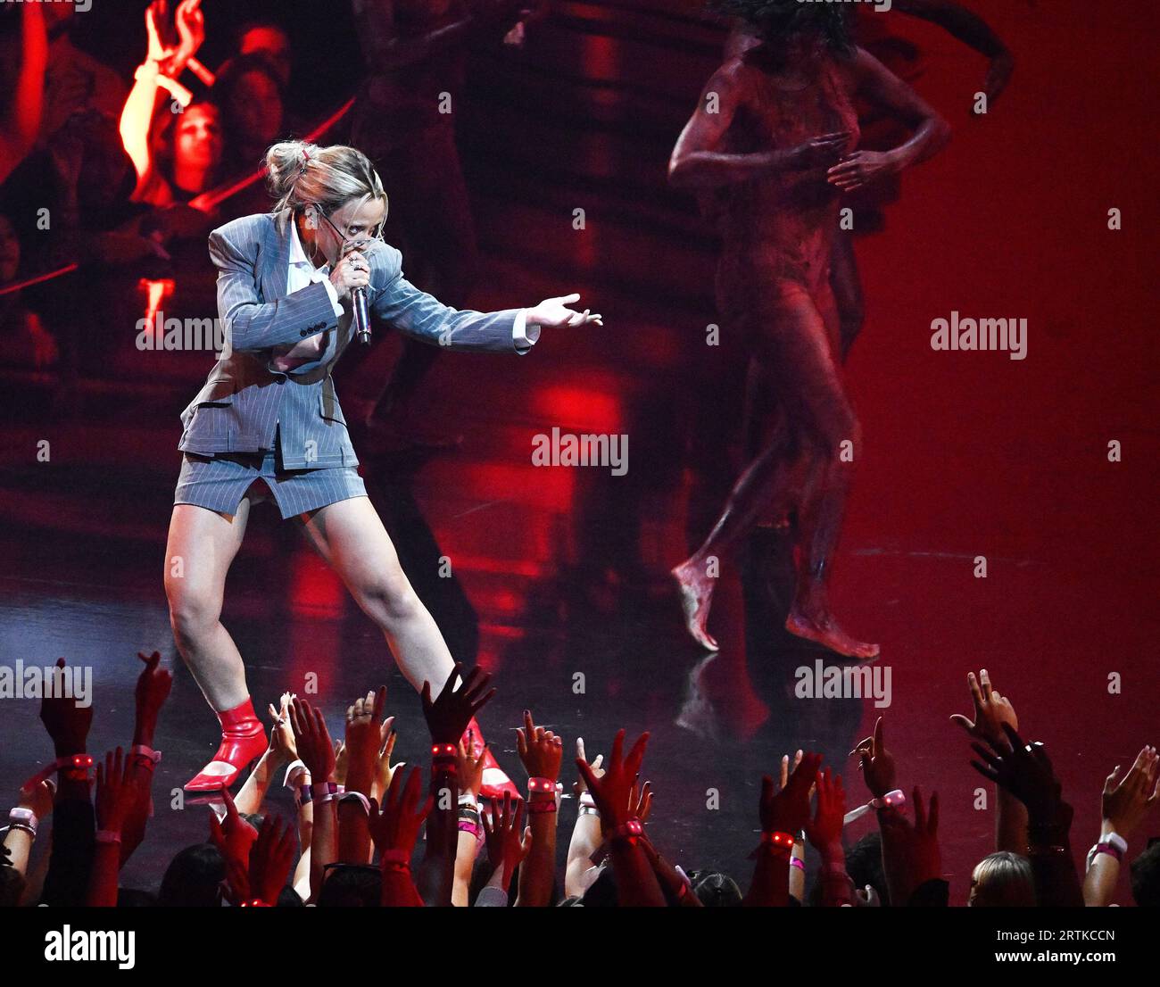 Newark, USA. 12th Sep, 2023. Doja Cat performs onstage during the 2023 ...