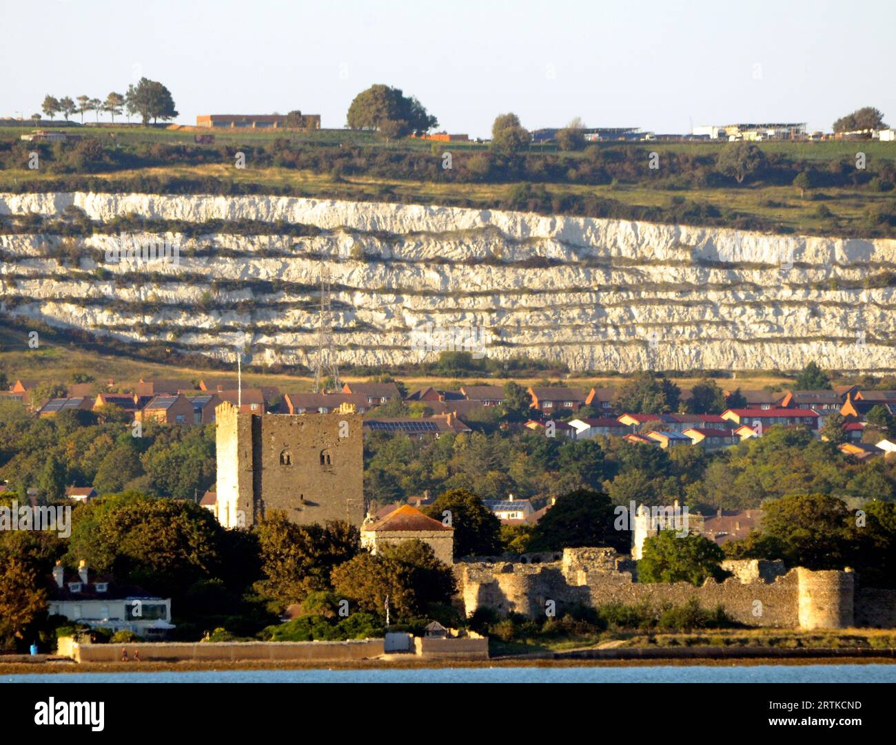 PORTCHESTER CASTLE AND CHALKPITS PORTSDOWN HILL FROM THE HARDWAY ...