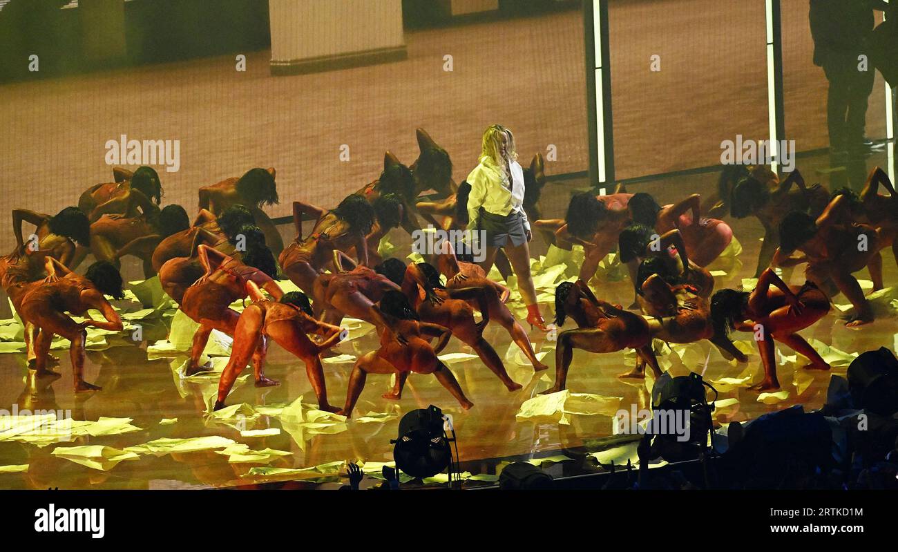 Newark, USA. 12th Sep, 2023. Doja Cat performs onstage during the 2023 ...