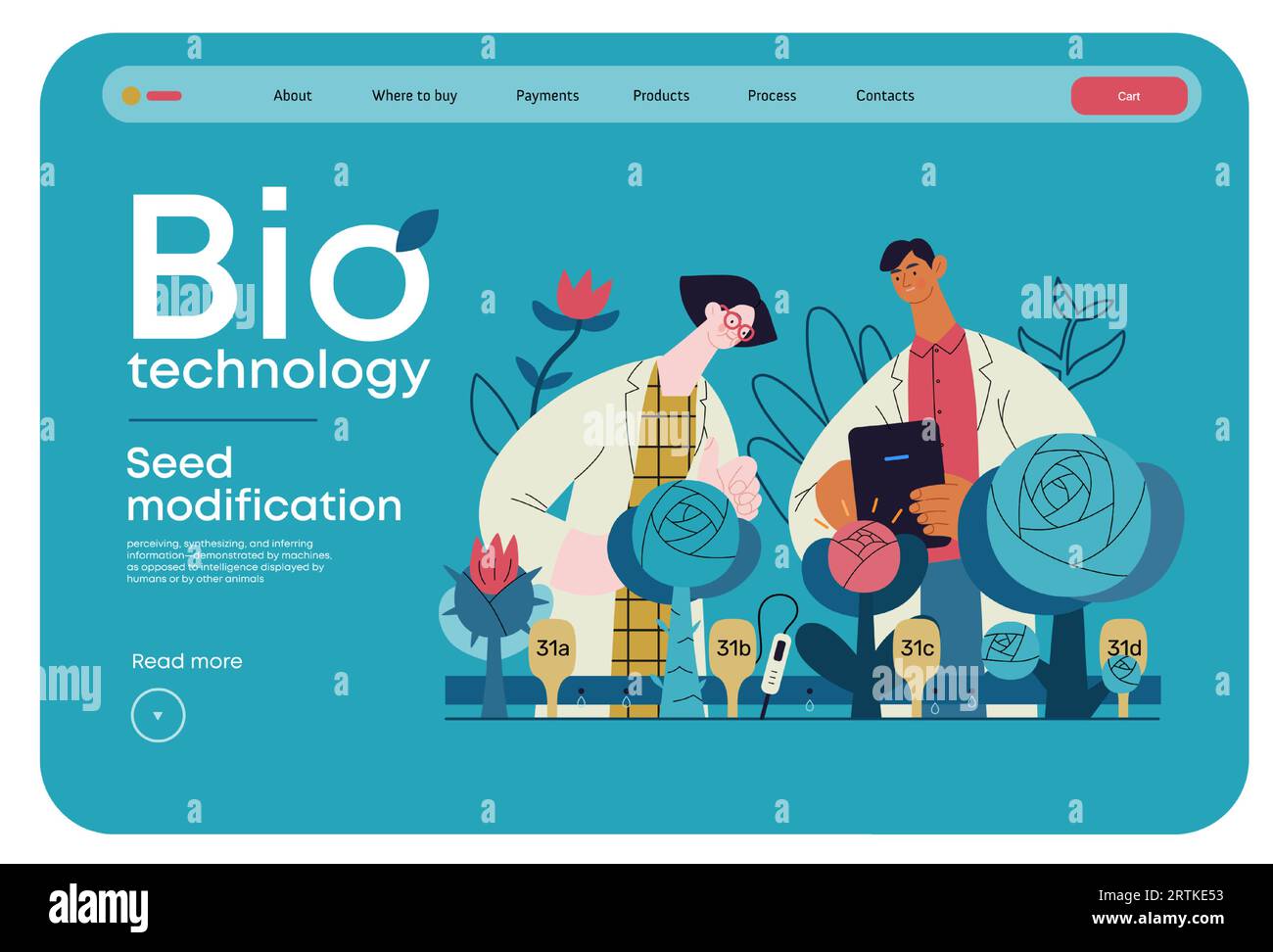 Genetic modification scientist plant Stock Vector Images - Alamy