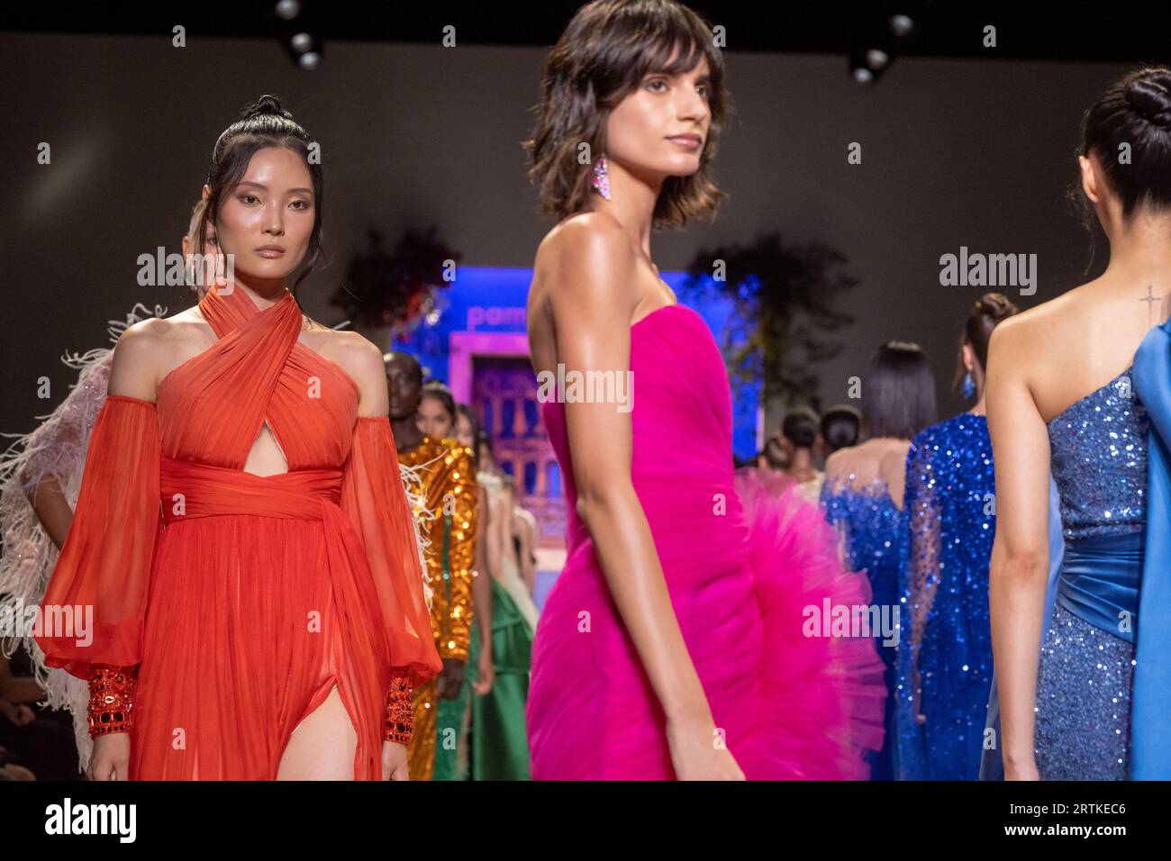 New York, United States. 12th Sep, 2023. Models walk the runway at the ...