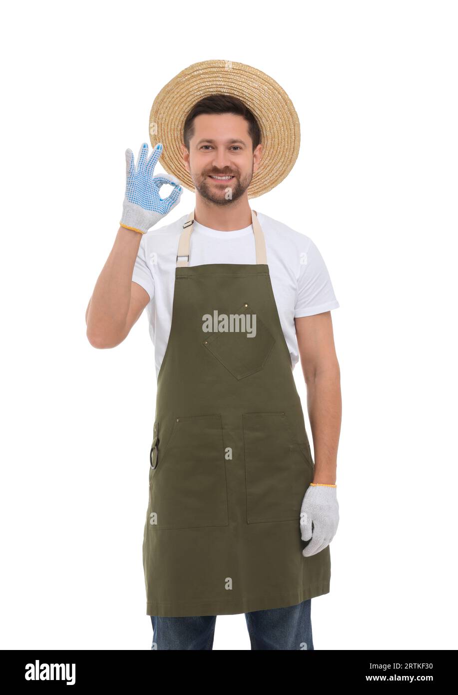 Portrait smiling male farmer Cut Out Stock Images & Pictures - Alamy