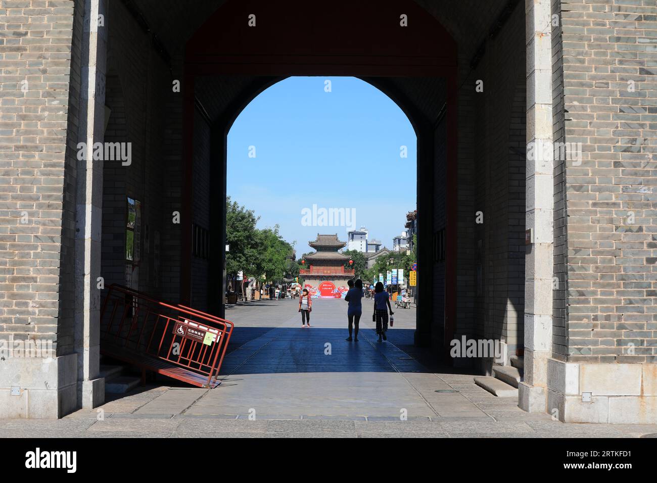 Chinese traditional ancient city, gate architectural landscape, North ...