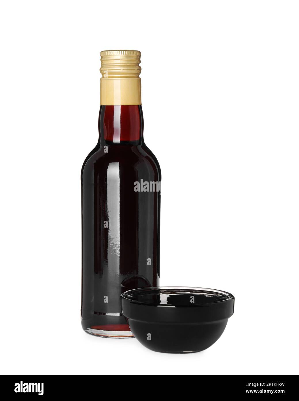 Delicious syrup for coffee isolated on white Stock Photo - Alamy