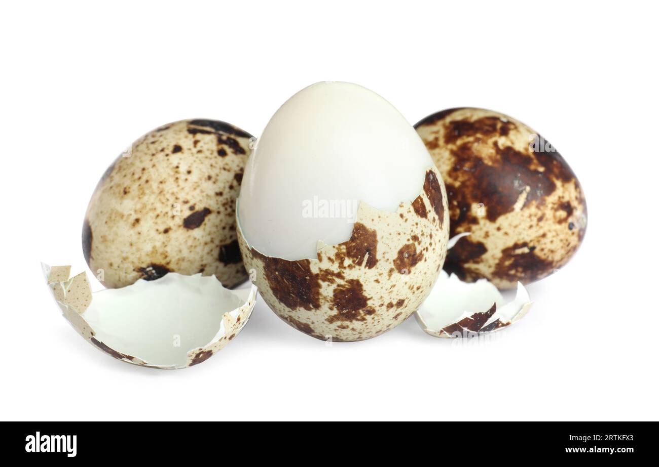 Peeled boiled quail eggs Cut Out Stock Images & Pictures - Alamy