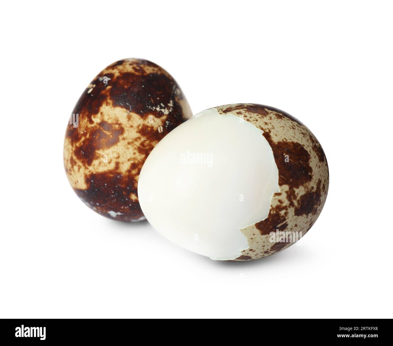 Boiled quail eggs in shell isolated on white Stock Photo - Alamy