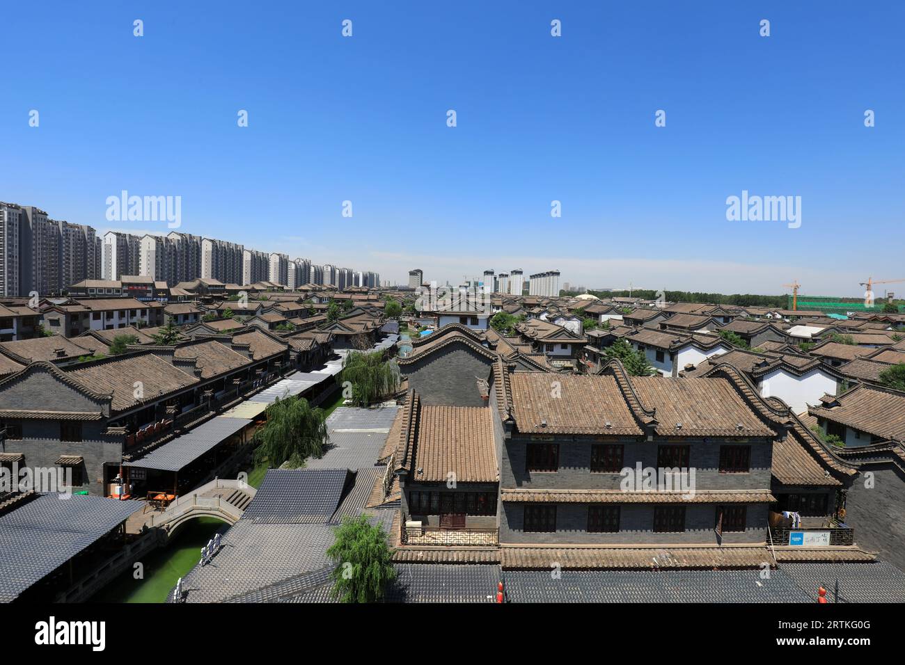 Chinese traditional ancient city, architectural scenery, North China ...