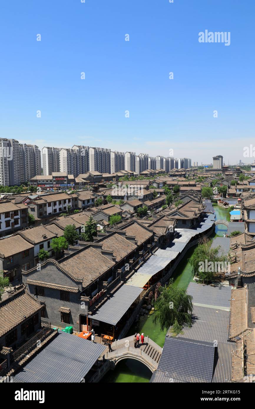 Chinese traditional ancient city, architectural scenery, North China ...