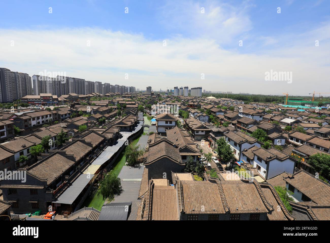 Chinese traditional ancient city, architectural scenery, North China ...