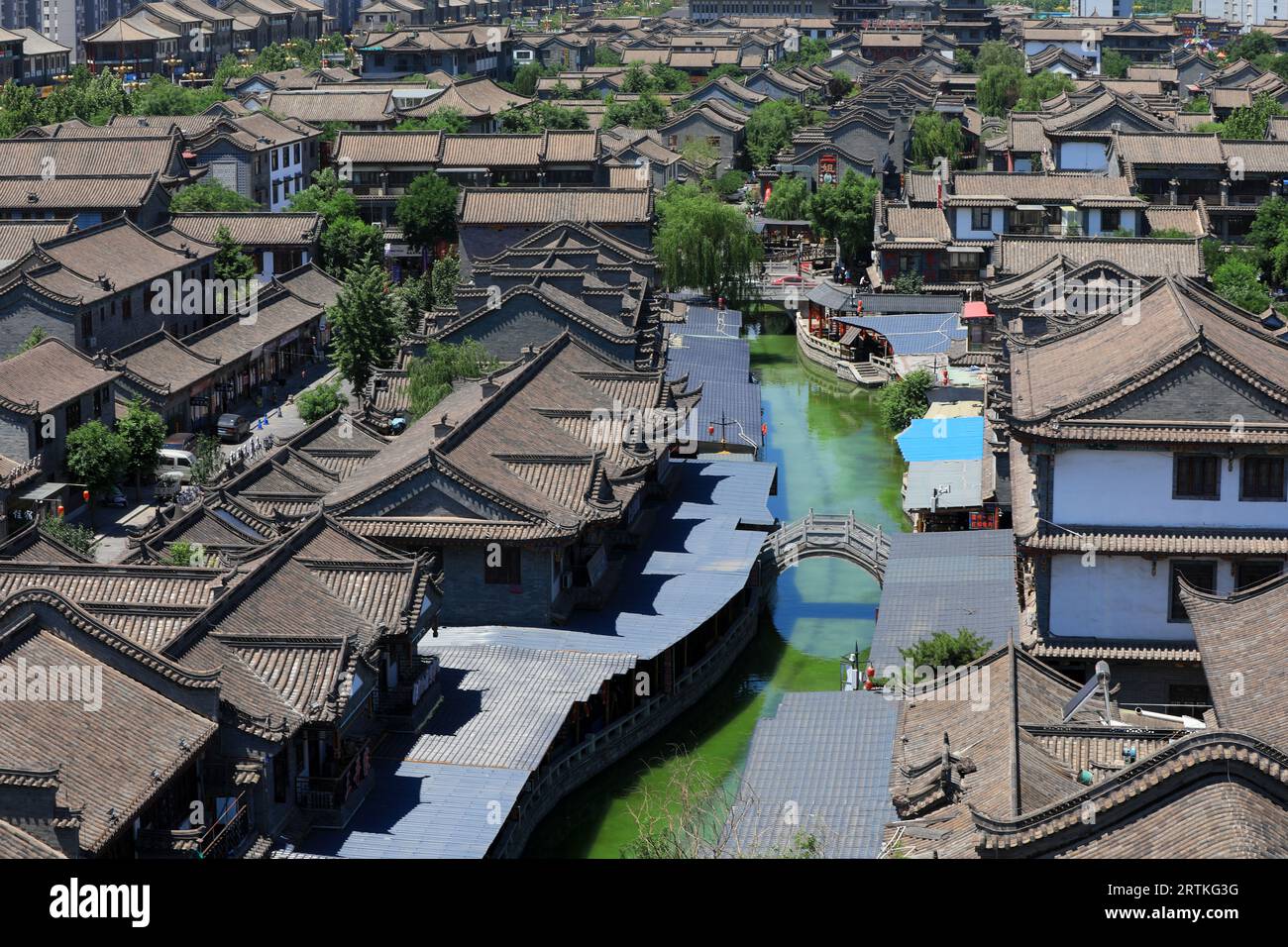 Chinese traditional ancient city, architectural scenery, North China ...