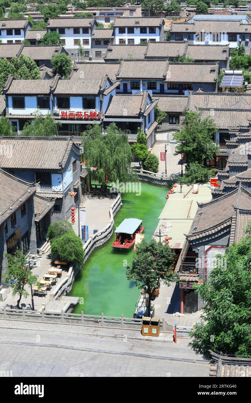 Chinese traditional ancient city, architectural scenery, North China ...