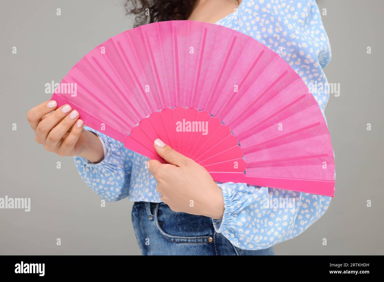 Woman fanning hands hi-res stock photography and images - Alamy