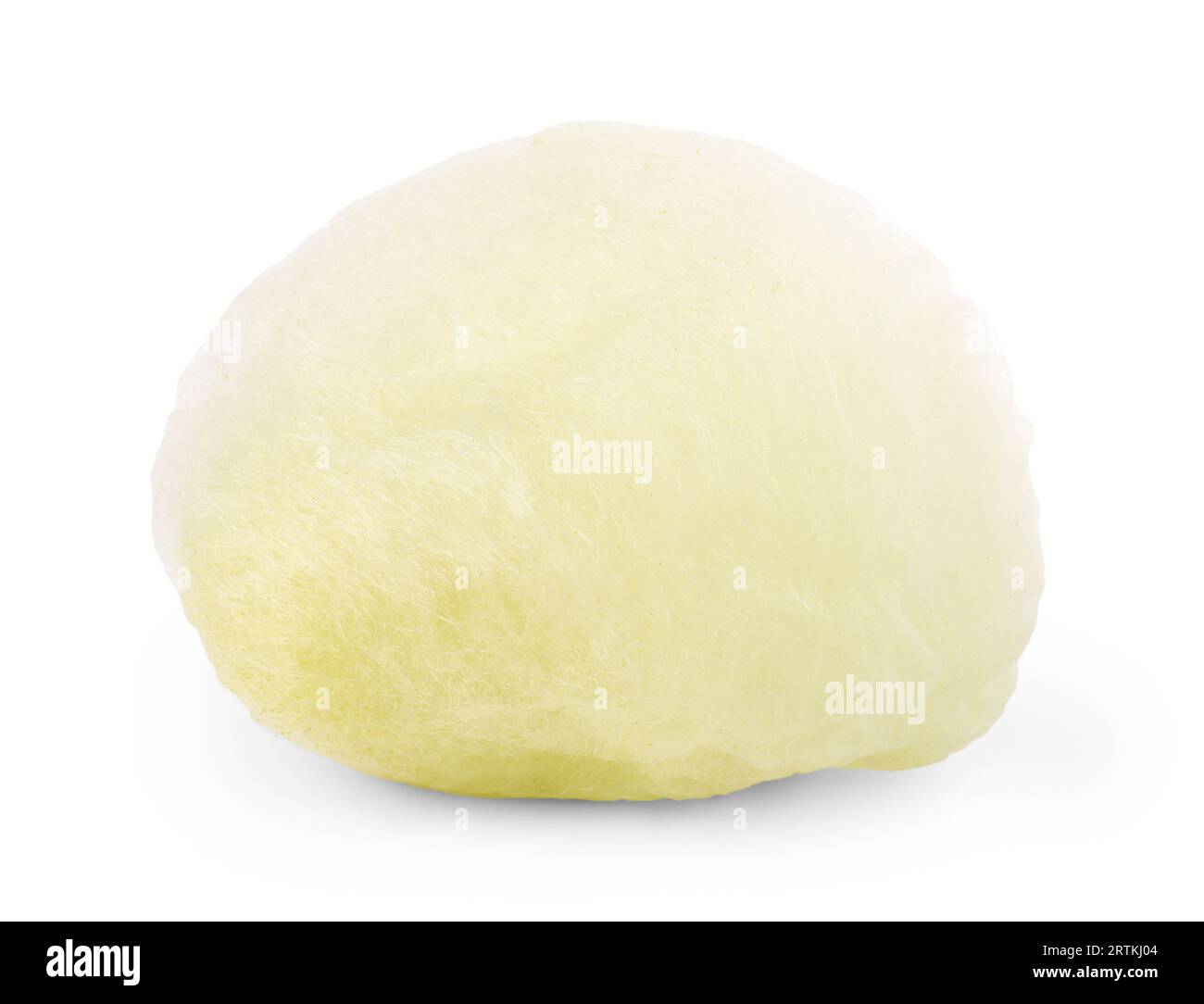 Sweet yellow cotton candy isolated on white Stock Photo - Alamy