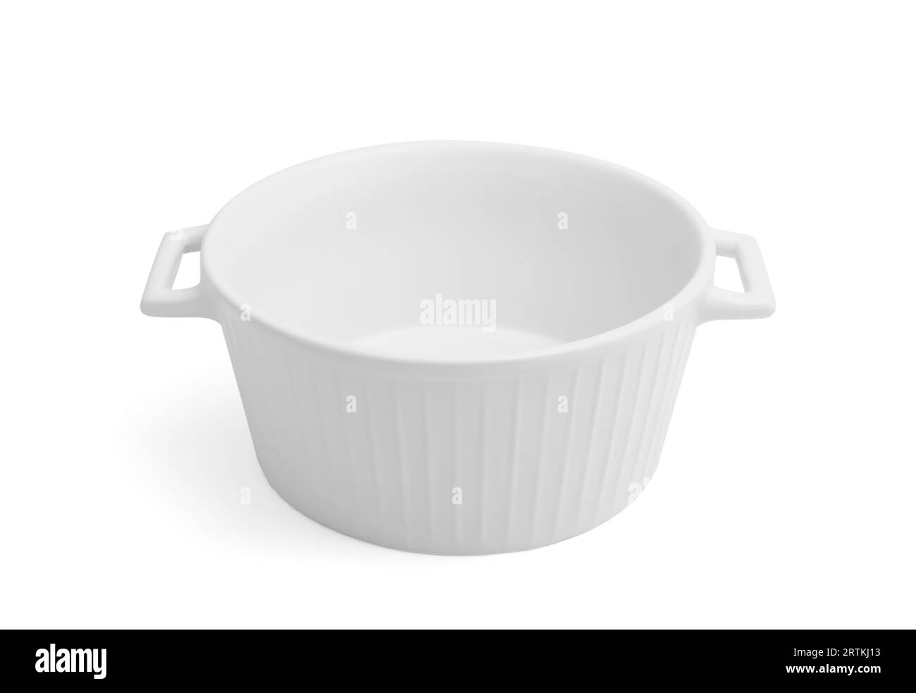 One empty ceramic pot isolated on white Stock Photo - Alamy
