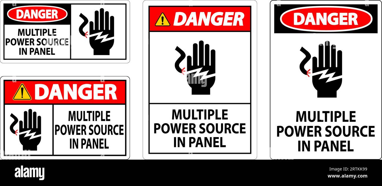 Danger Sign Multiple Power Source In Panel Stock Vector Image & Art - Alamy Danger Sign Multiple Power Source In Panel Stock Vector Image & Art - Alamy
