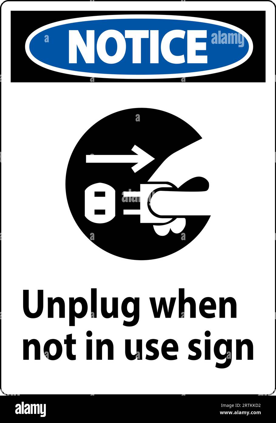 Notice Unplug When Not In Use Symbol Sign Stock Vector Image & Art - Alamy