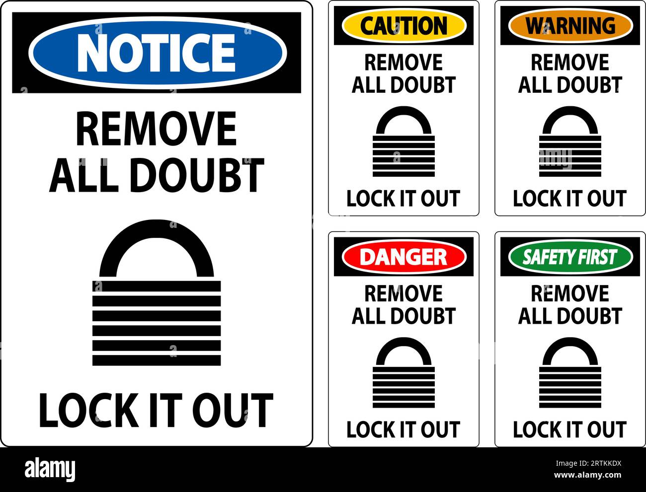 Lock out tag out sign Stock Vector Images - Alamy