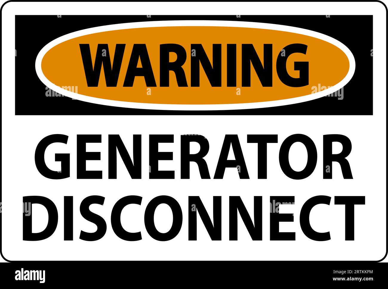 Warning Sign Generator Disconnect Stock Vector Image & Art - Alamy