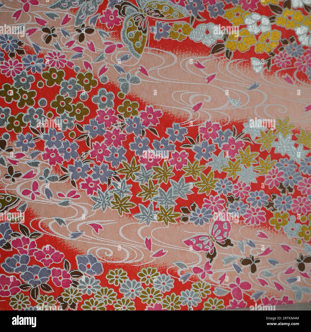 Japanese traditional patterns with cherry blossoms Stock Photo - Alamy
