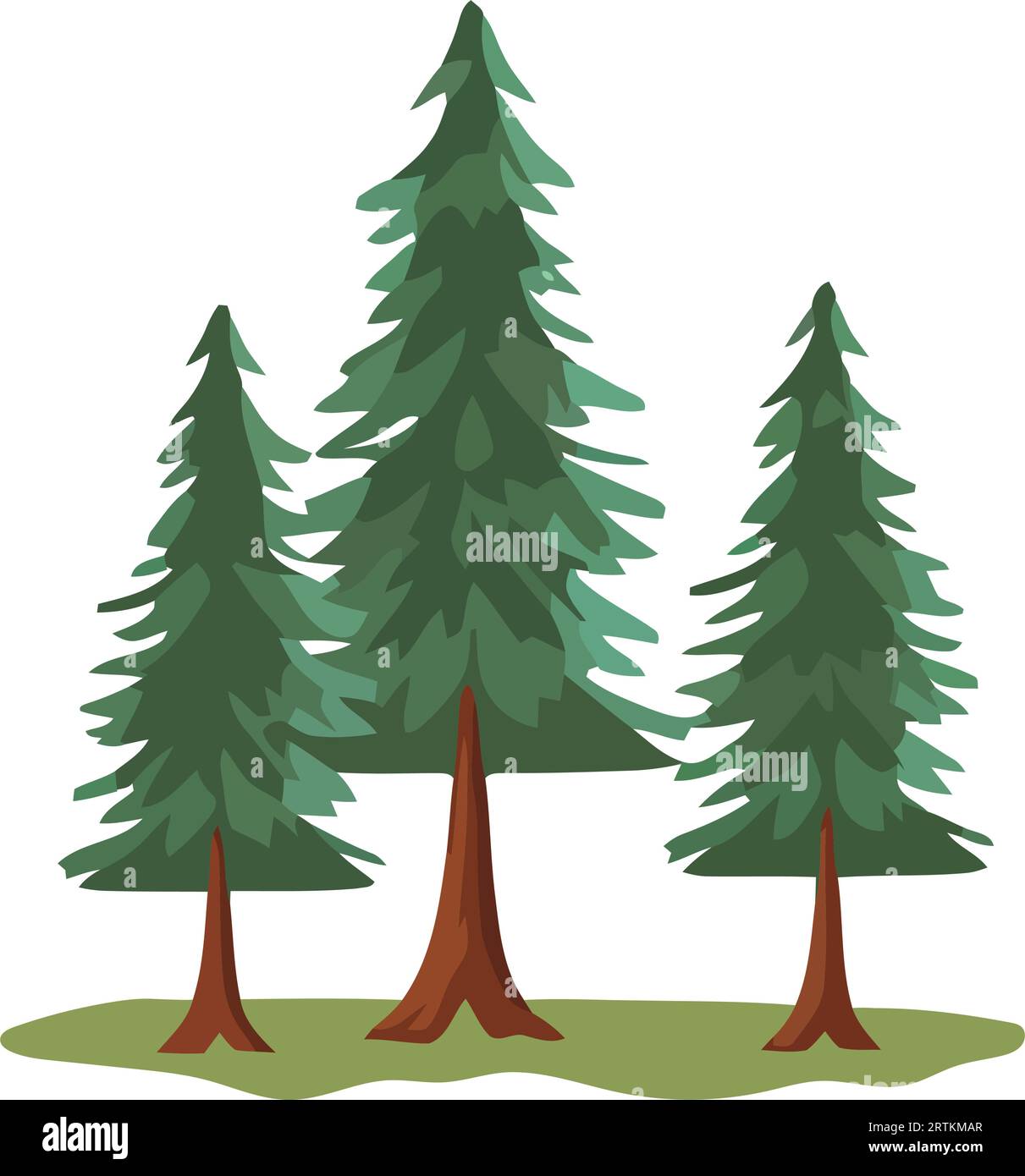 three pines trees plants forest Stock Vector Image & Art - Alamy