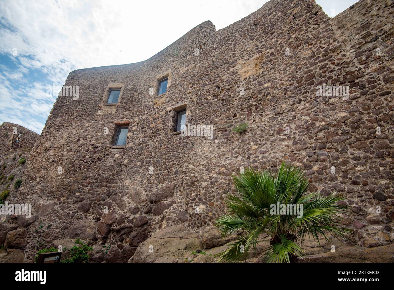 Doria Castle Wall in Castelsardo - Sardinia - Italy Stock Photo - Alamy