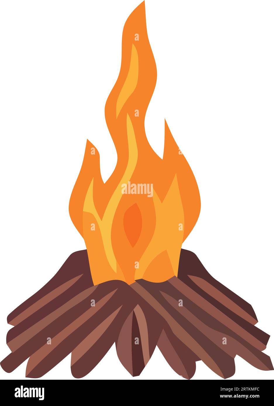 campfire flame with trunks Stock Vector Image & Art - Alamy