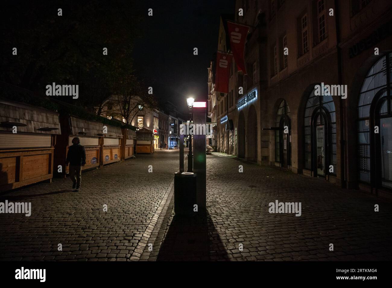 Picture of a typical street of a German city center in Aachen, Germany ...