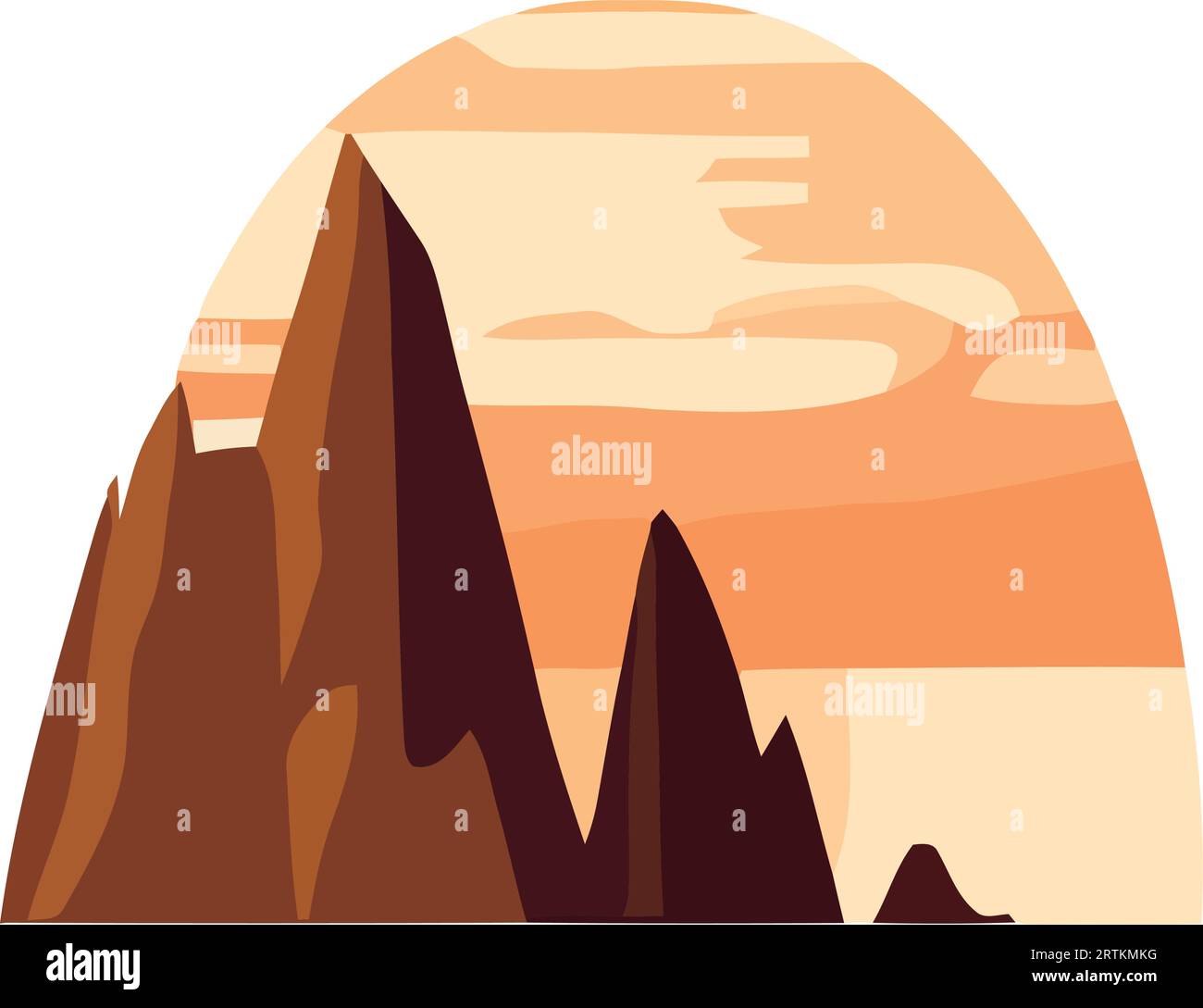 arid landscape with mountains Stock Vector Image & Art - Alamy