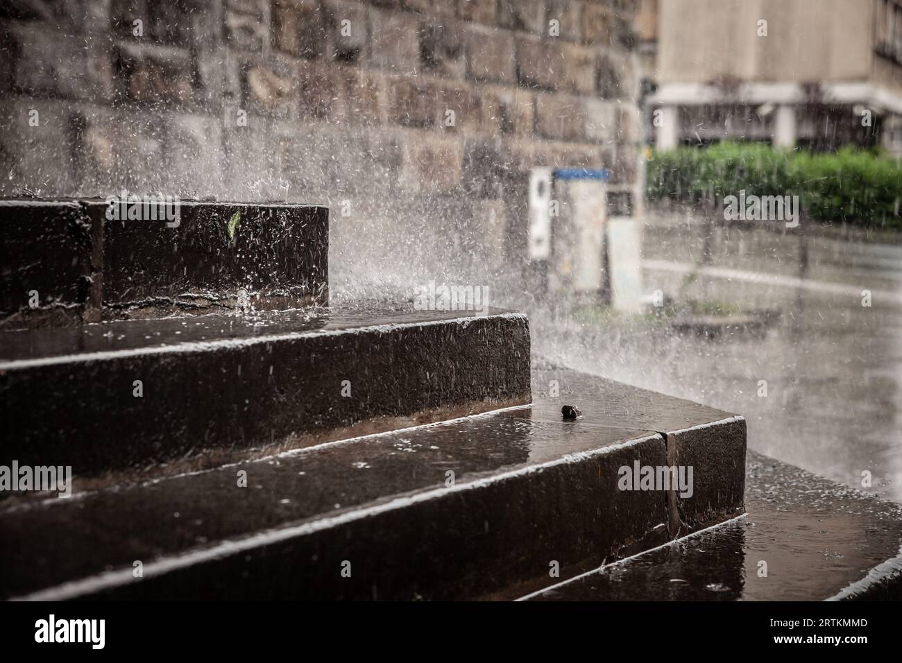Rain dripping on stairs hi-res stock photography and images - Alamy