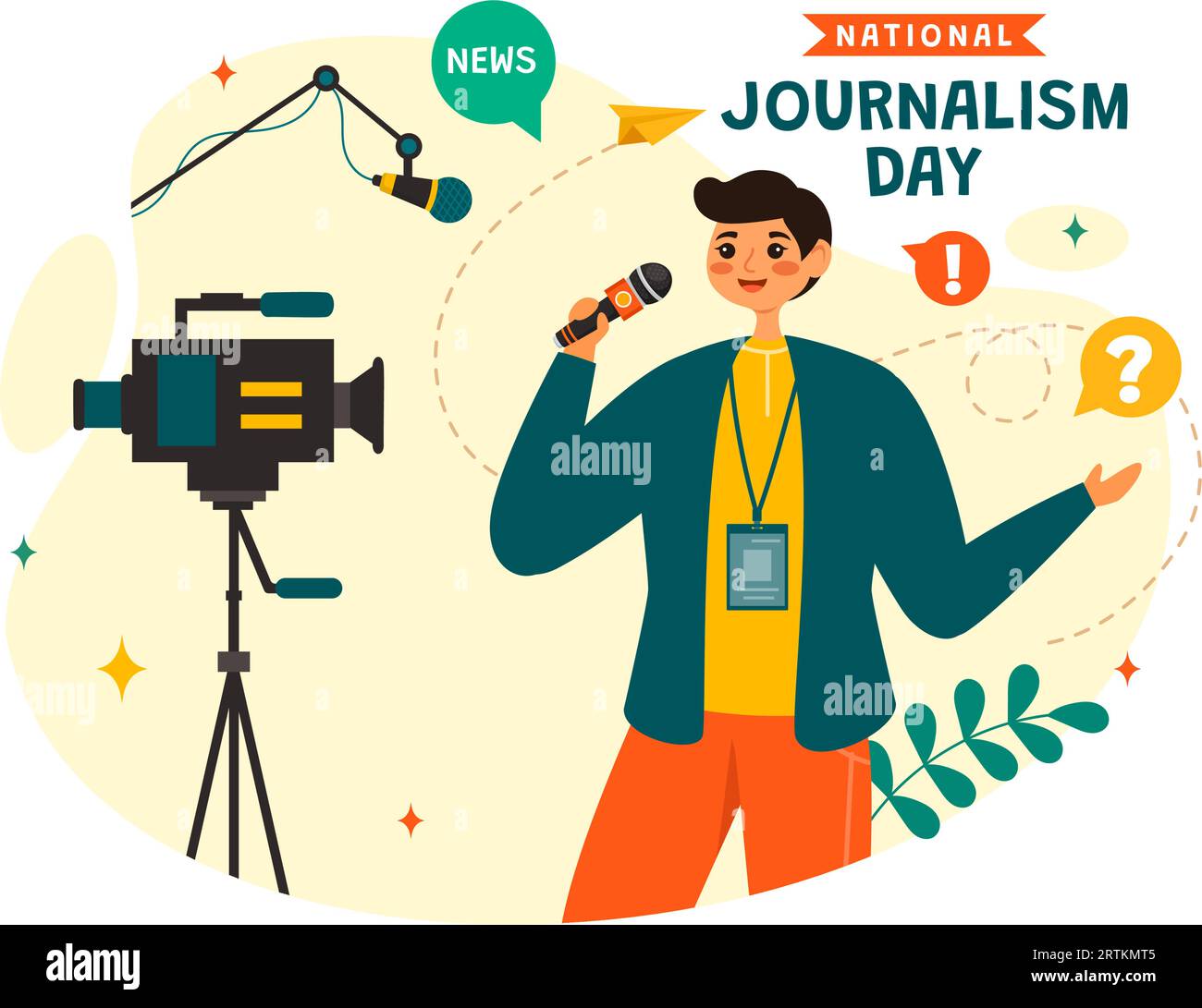 National Journalism Day Vector Illustration to Recognition and ...