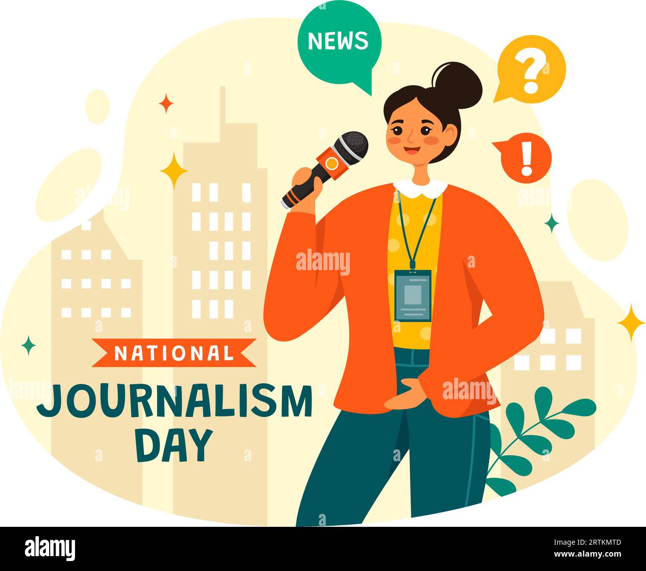 National Journalism Day Vector Illustration to Recognition and Appreciation for the Relentless ...