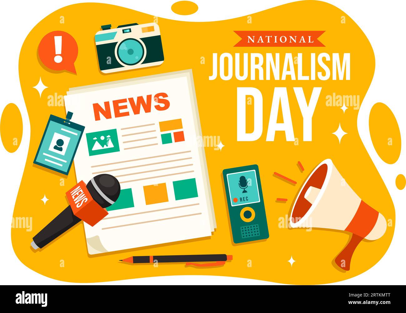 National Journalism Day Vector Illustration to Recognition and ...