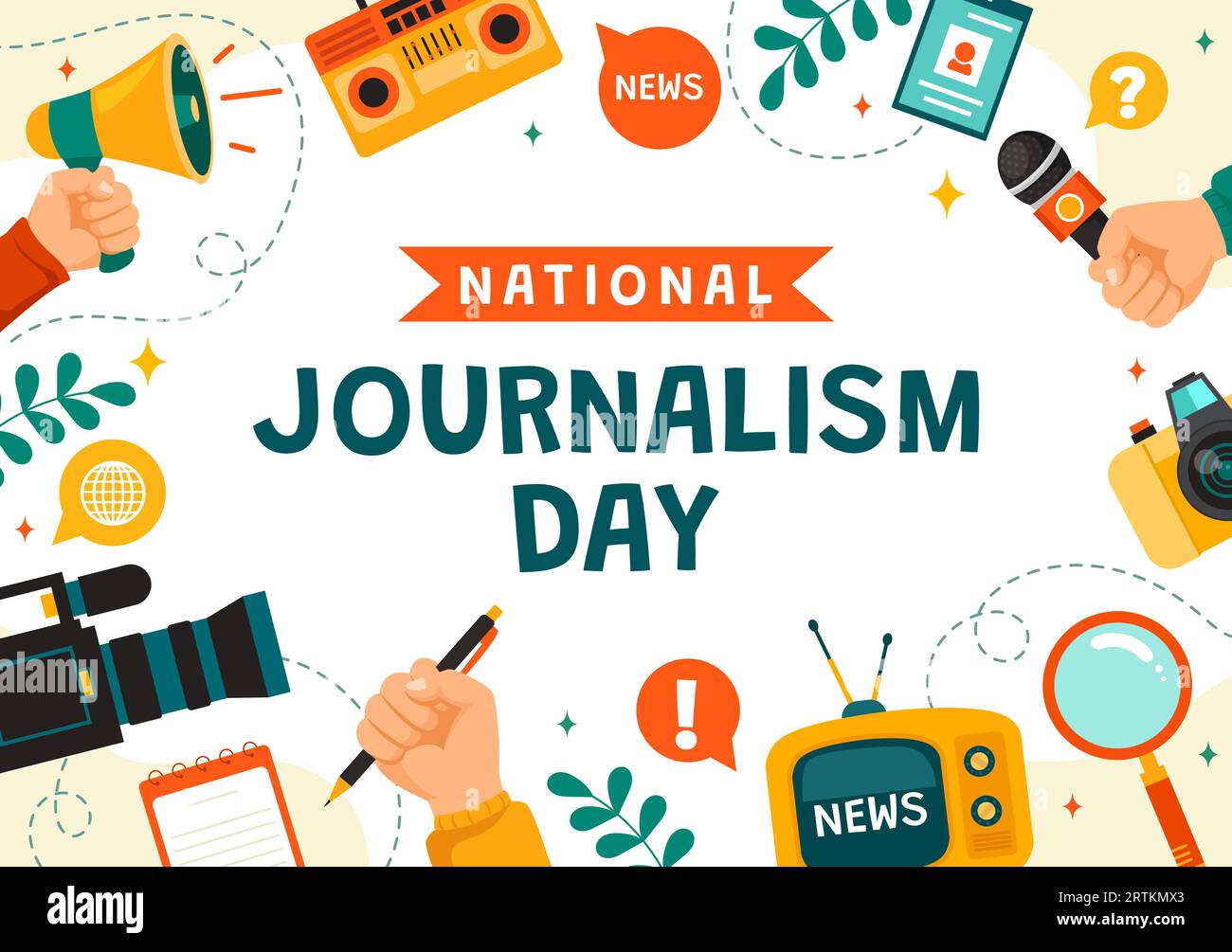 National Journalism Day Vector Illustration to Recognition and ...