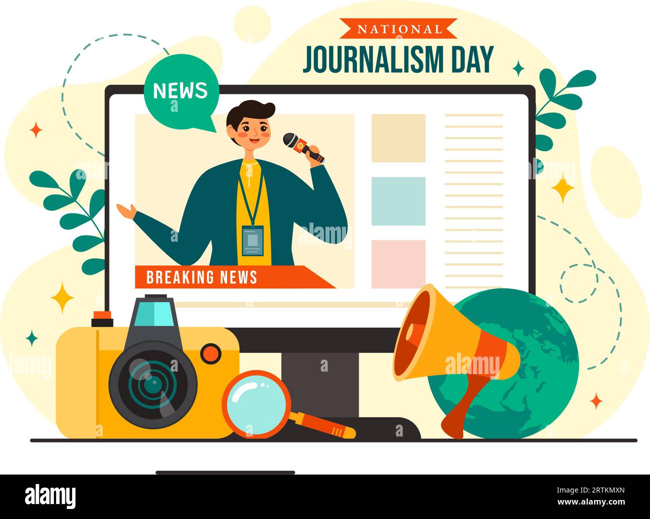 National Journalism Day Vector Illustration to Recognition and ...