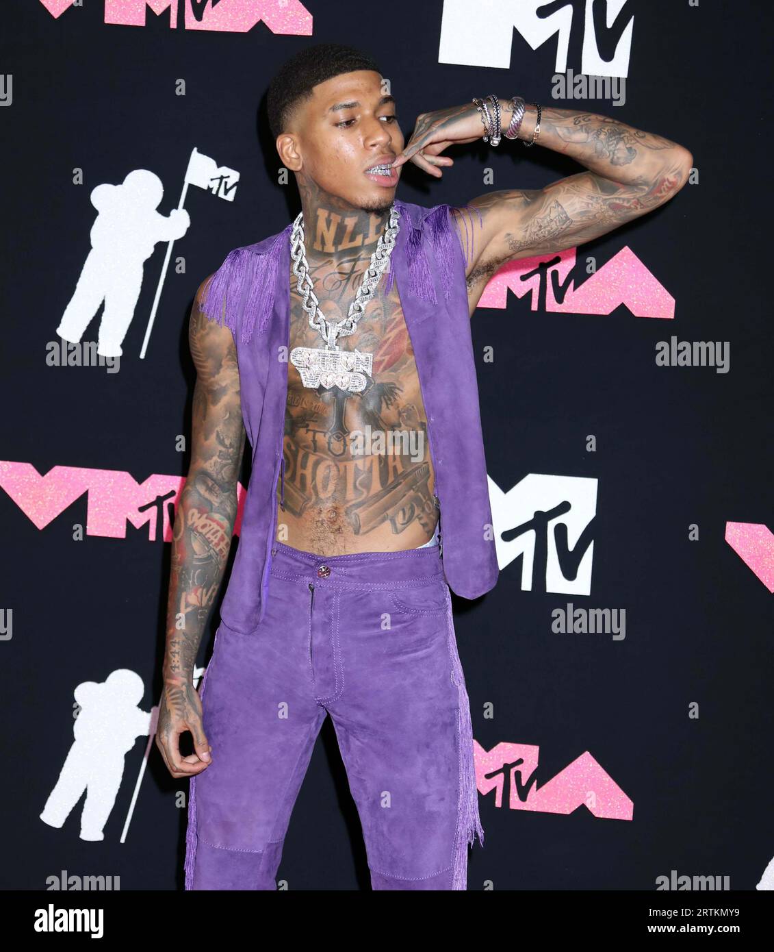 September 12, 2023, Newark, New York, USA: Rapper NLE CHOPPA seen on ...