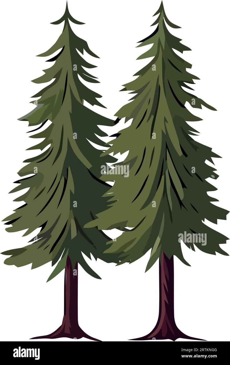 Two pines Cut Out Stock Images & Pictures - Alamy