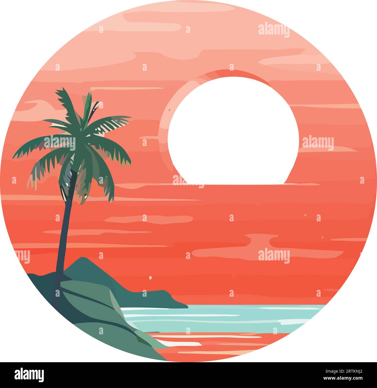 Picturesque landscape seascape view Stock Vector Images - Alamy
