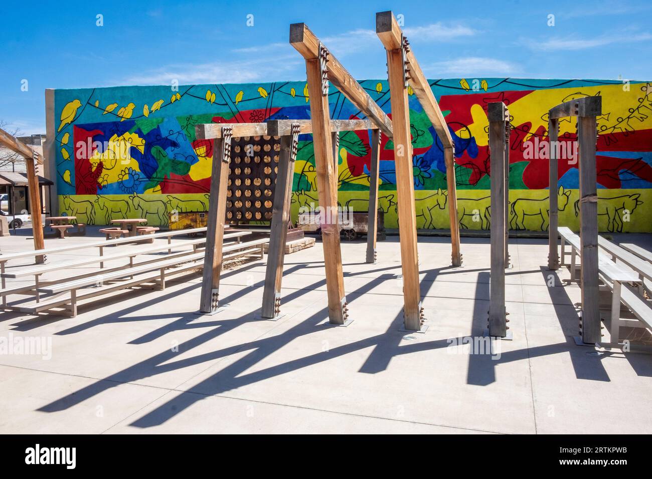 Colorful murals in Walsenburg, Colorado, USA Stock Photo - Alamy
