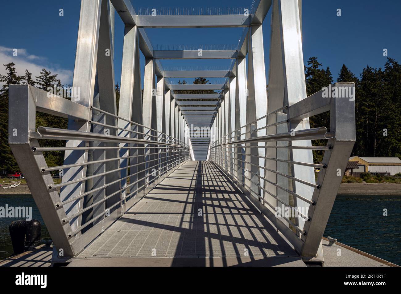 WA23584-00...WASHINGTON - Deception Pass State Park metal floating dock ...