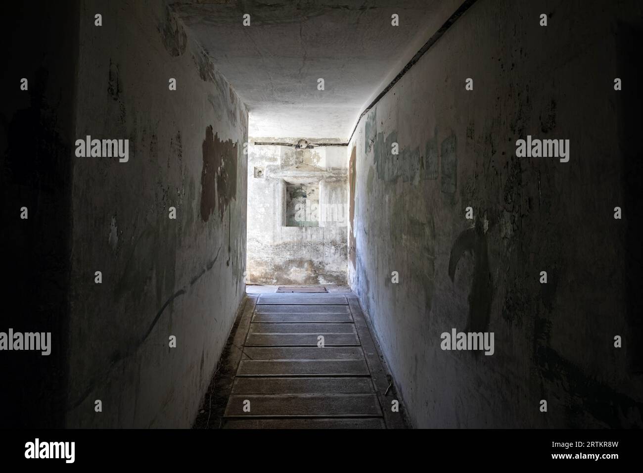 WA23616-00...WASHINGTON - Passageway in basement of abandoned bunker at ...