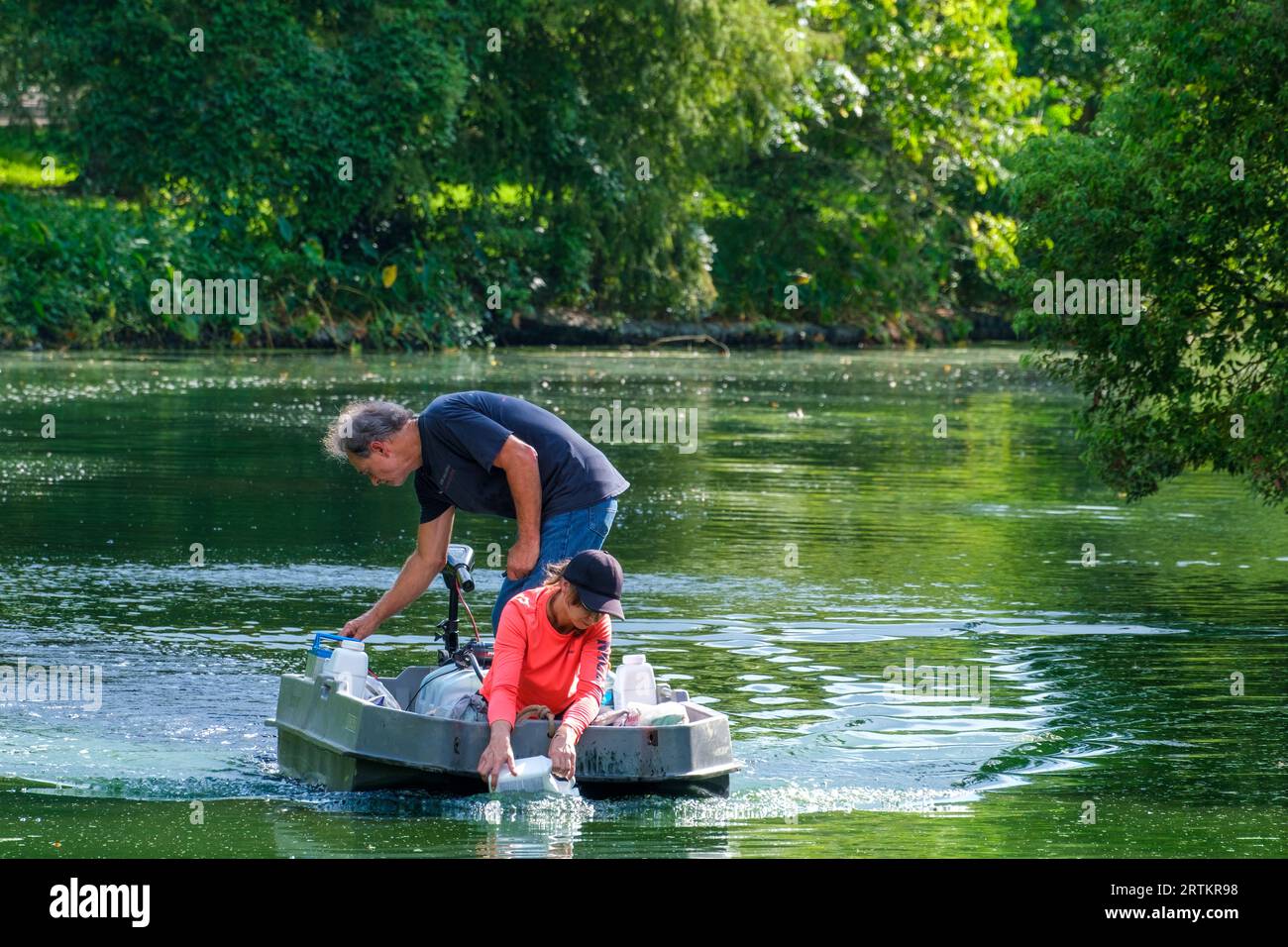 NEW ORLEANS, LA, USA - SEPTEMBER 12, 2023: Middle aged man and young ...
