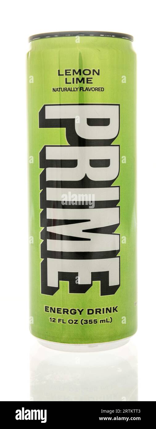 Winneconne, WI - 4 September 2023: A can of prime energy prime drink on ...