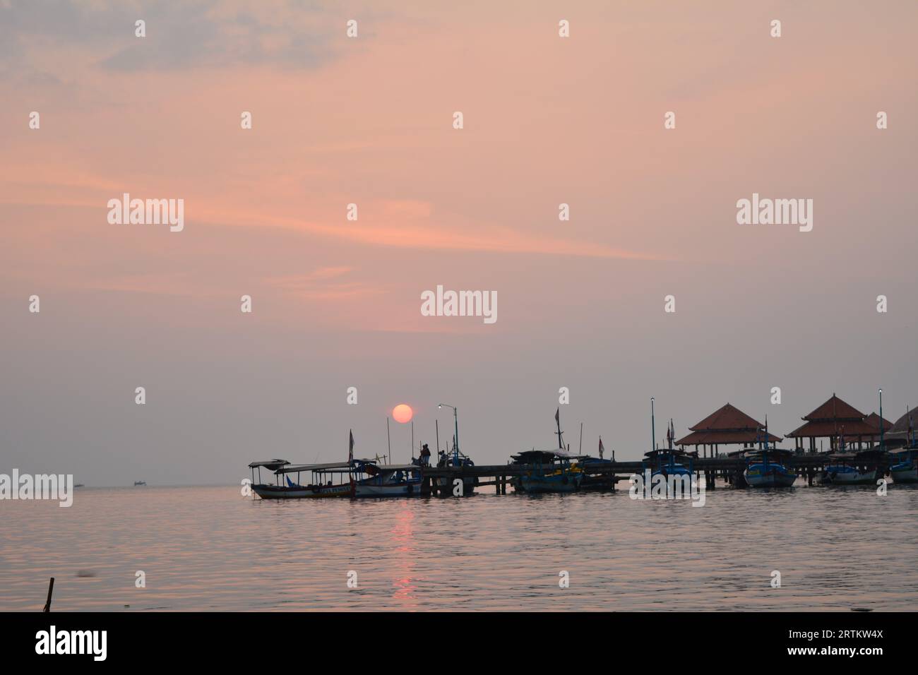 Beautiful view of the sunrise on Kartini Beach, Jepara, Indonesia Stock ...