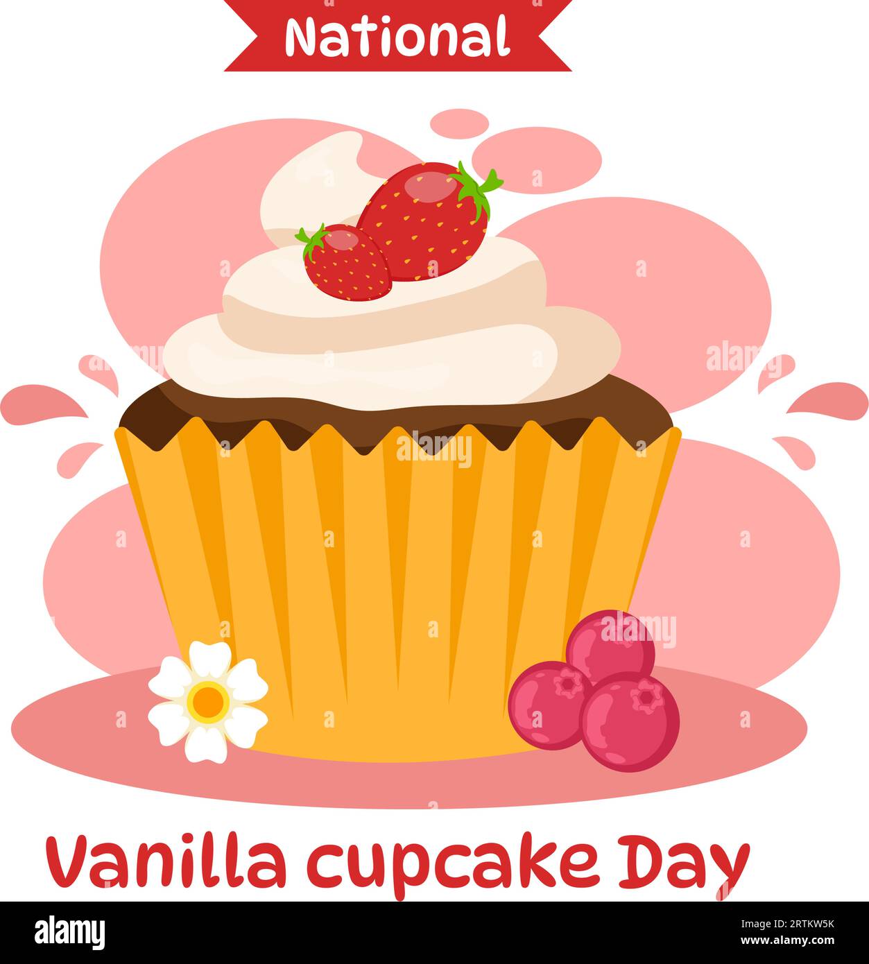 National Vanilla Cupcake Day Vector Illustration on 10 November of ...