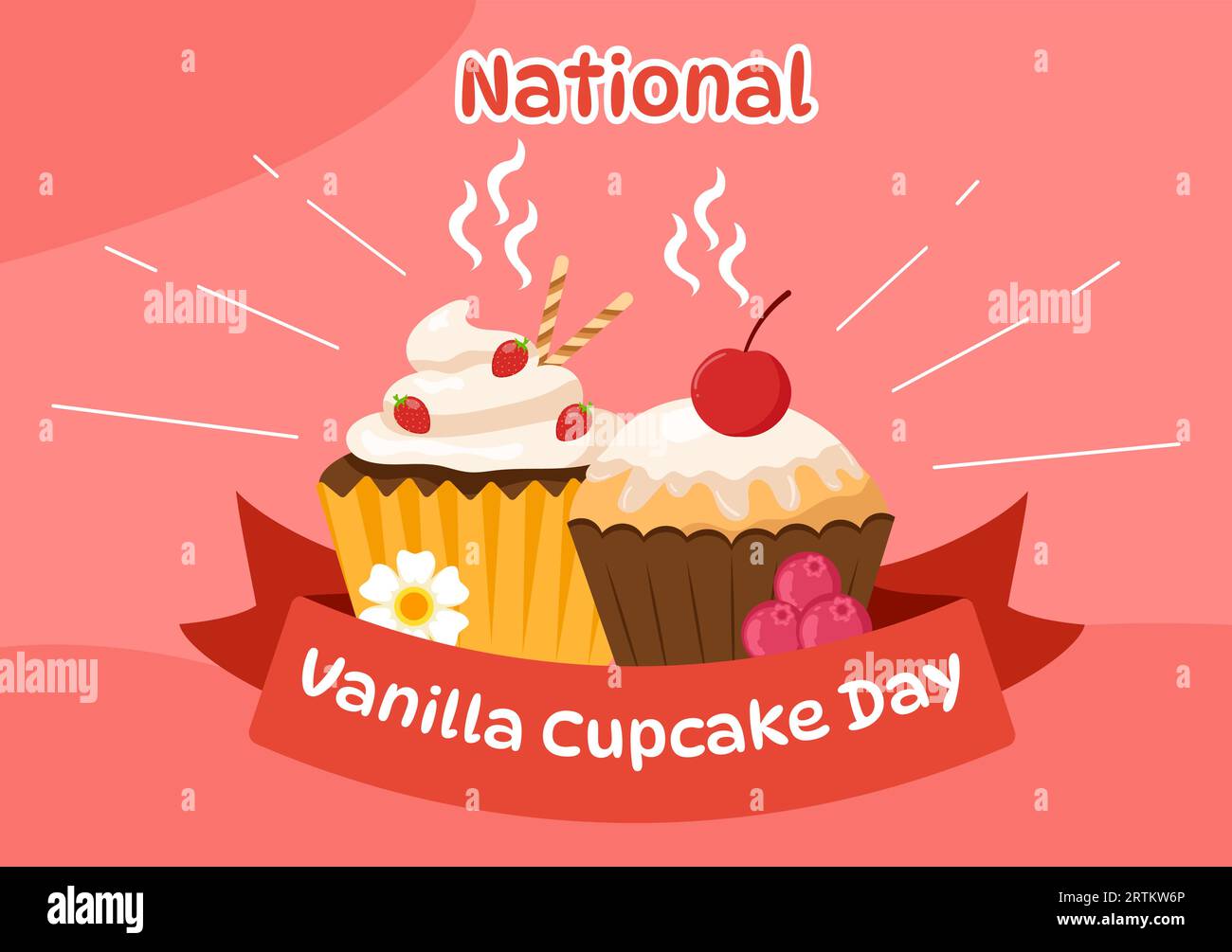 National Vanilla Cupcake Day Vector Illustration on 10 November of ...
