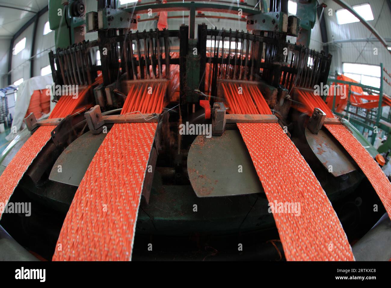 The braided belt production line is in a factory in North China Stock ...